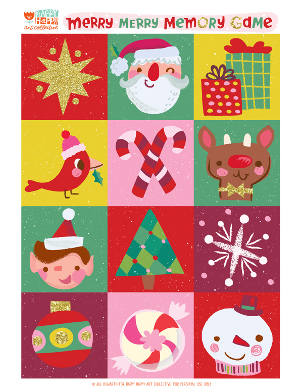 shamelessly cute: FREE merry merry memory game!