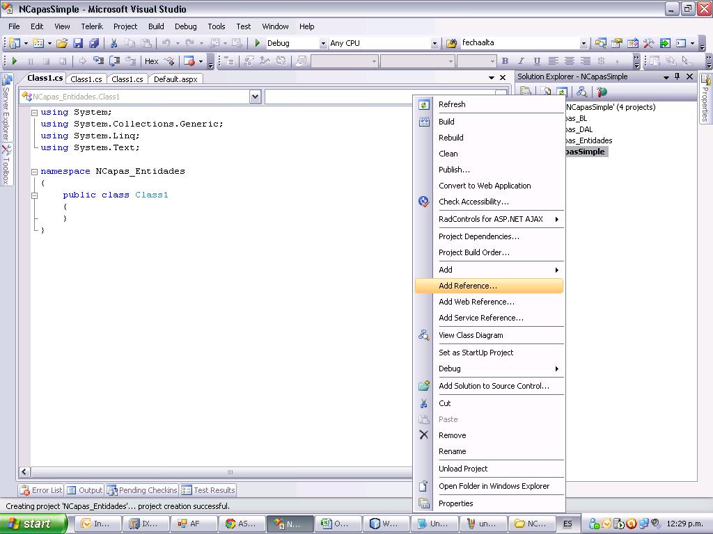 Cronicas de un Desarrollador .NET: ASP.NET en N-Capas con C# y Entidades(2 de 4)