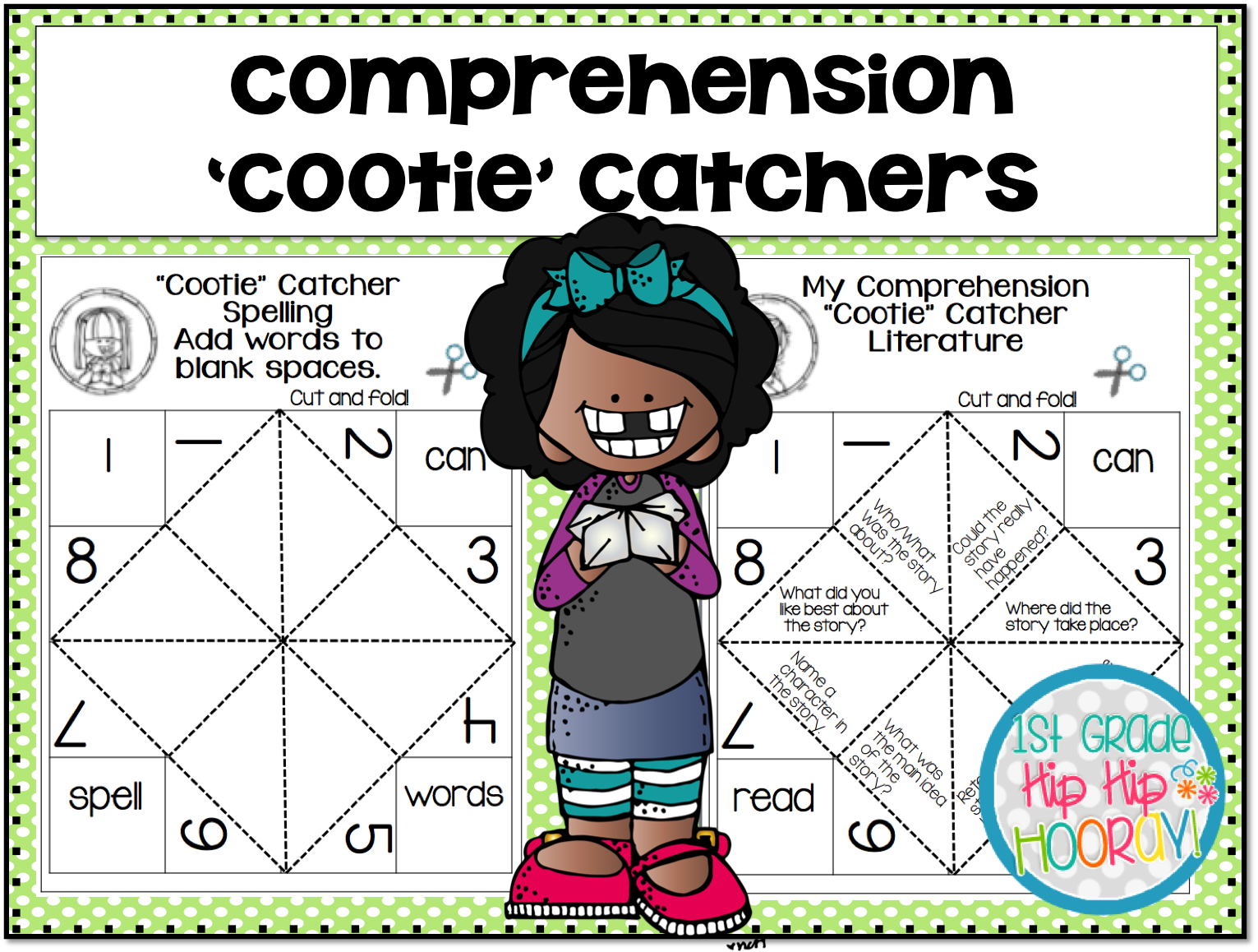 1st Grade Hip Hip Hooray!: Comprehension Practice with 'Cootie Catchers ...