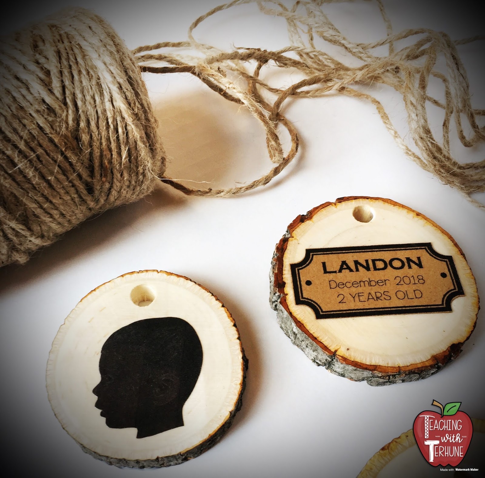 Teaching With Terhune: SILHOUETTE CHRISTMAS ORNAMENT PARENT GIFT