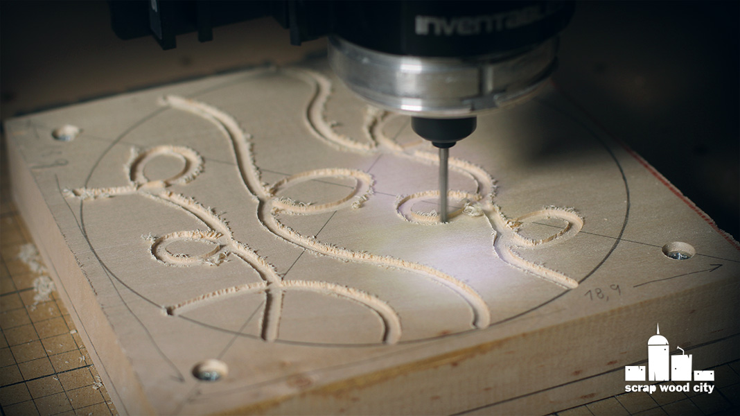 scrap wood city: Epoxy resin, CNC machine and woodturning experiments