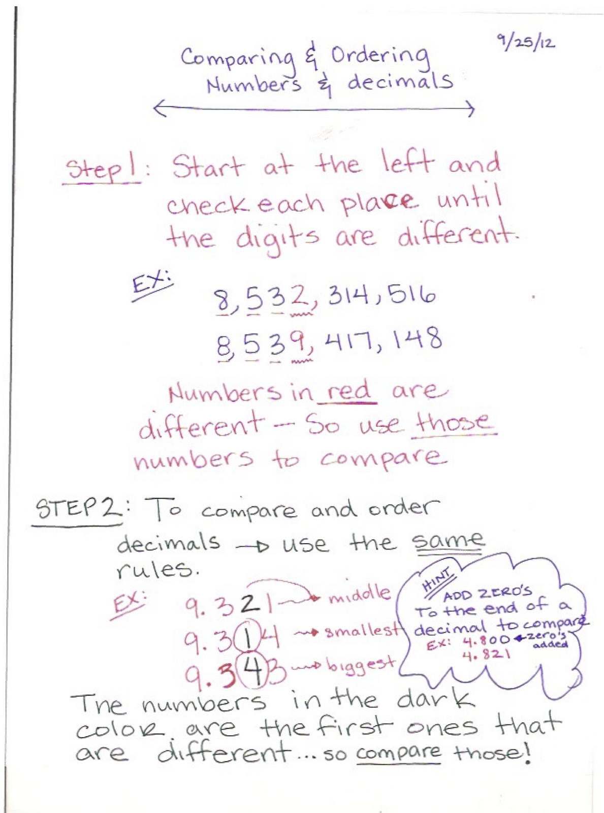 Hello From 5th Grade Today s Math Notes