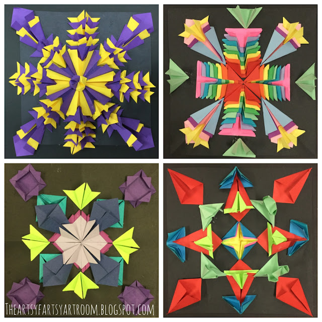 The Artsy Fartsy Art Room: Radial Paper Relief Sculptures (2015/16)