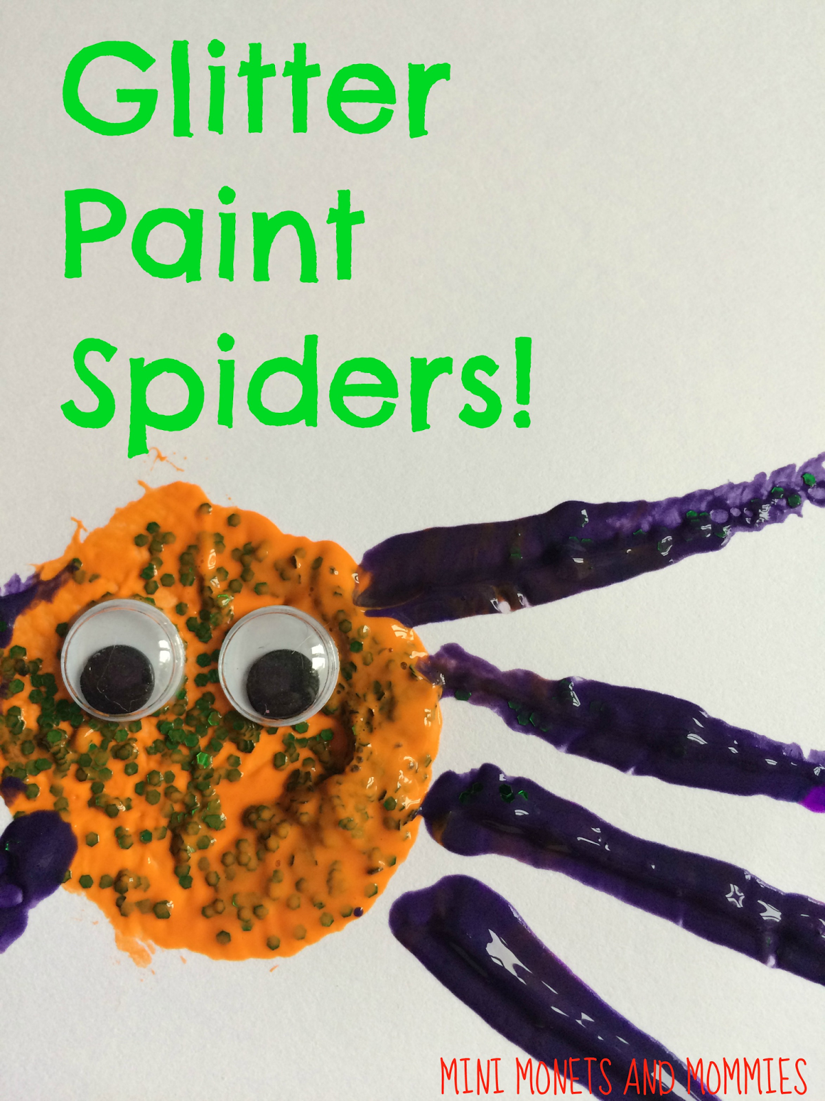 Mini Monets and Mommies: Halloween Spider Kids' Paint Print Art