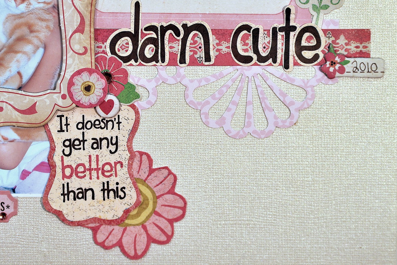 SCRAP ADDICT: Pretty Darn Cute Layout {Colour Combos Galore 197}