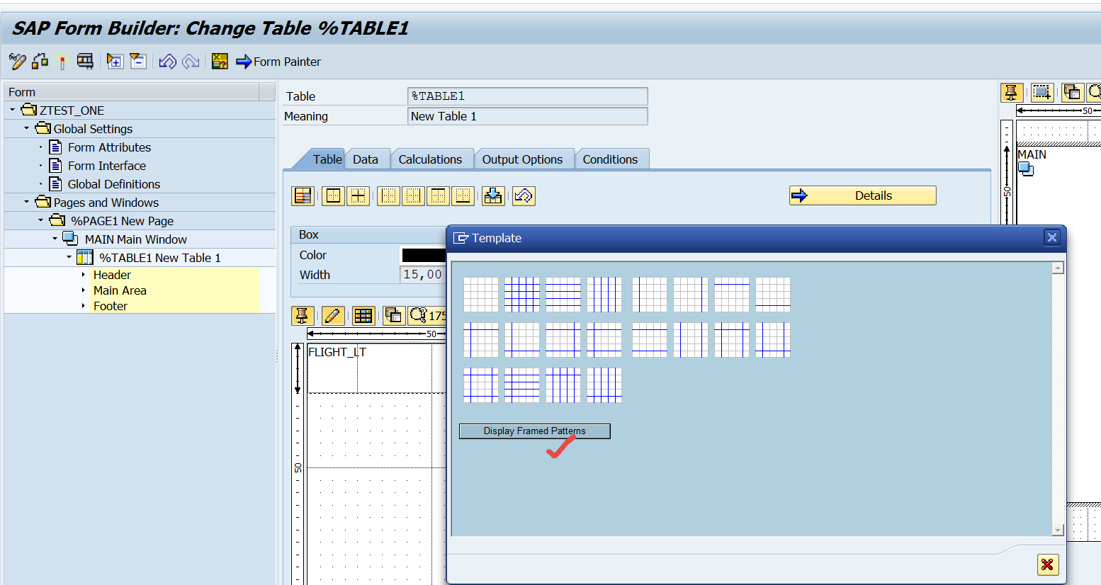 TECHSAP : 9. Smartform : Designing a table in smartform