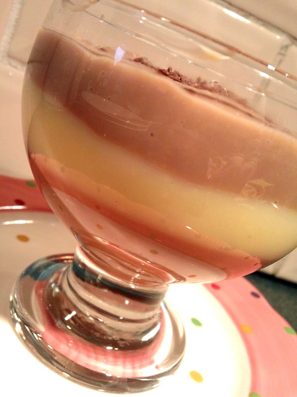 Duo pudding met chocolade en vanille