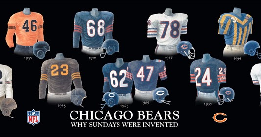 The Chicago Bears and their colorful uniform history – a video ...