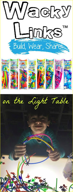 Wacky Links on the Light Table | Homeschool and Light Tables