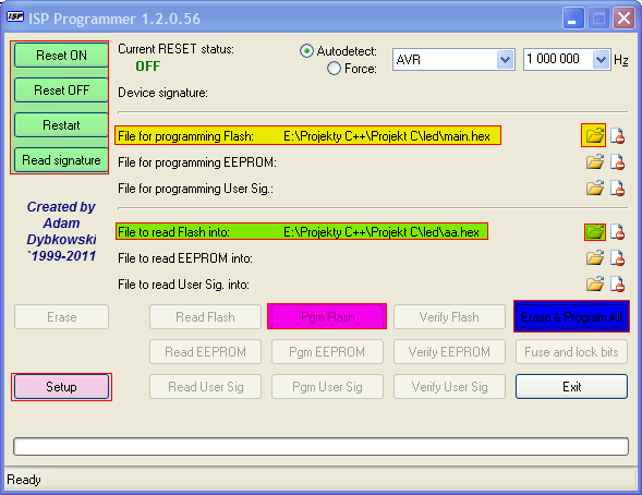 blog Radomieja: [Elektronika][ATMega8][ATMega16]Programator - jak zacząć