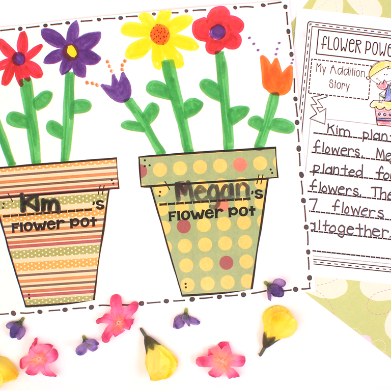 KinderGals: Spring-Writing, Reading, and Math Activities
