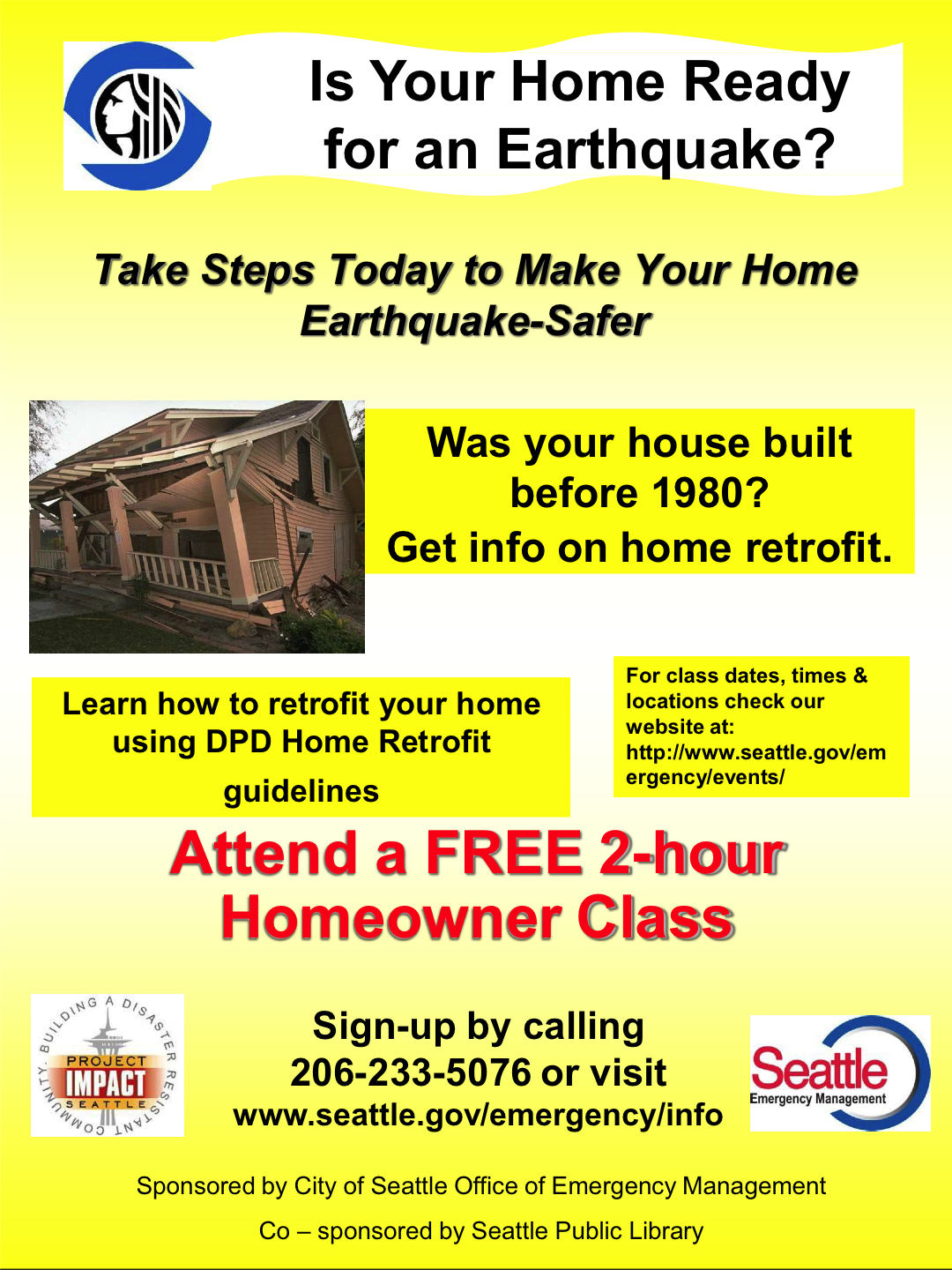Shoreline Area News: Learn how to make your home earthquake proof at ...