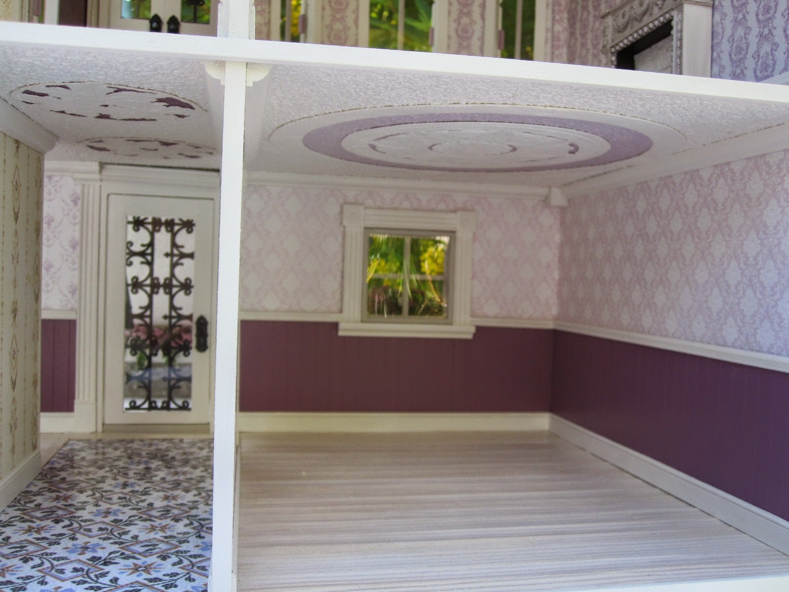 Dollhouses by Robin Carey: "The Orchid House" Dollhouse with Shops