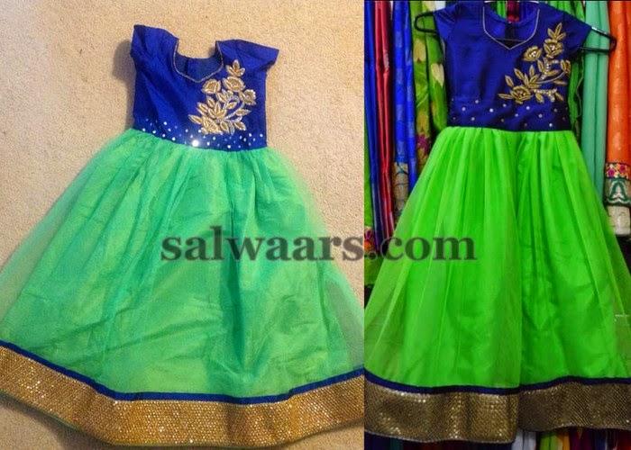 Long Frocks in Green - Indian Dresses