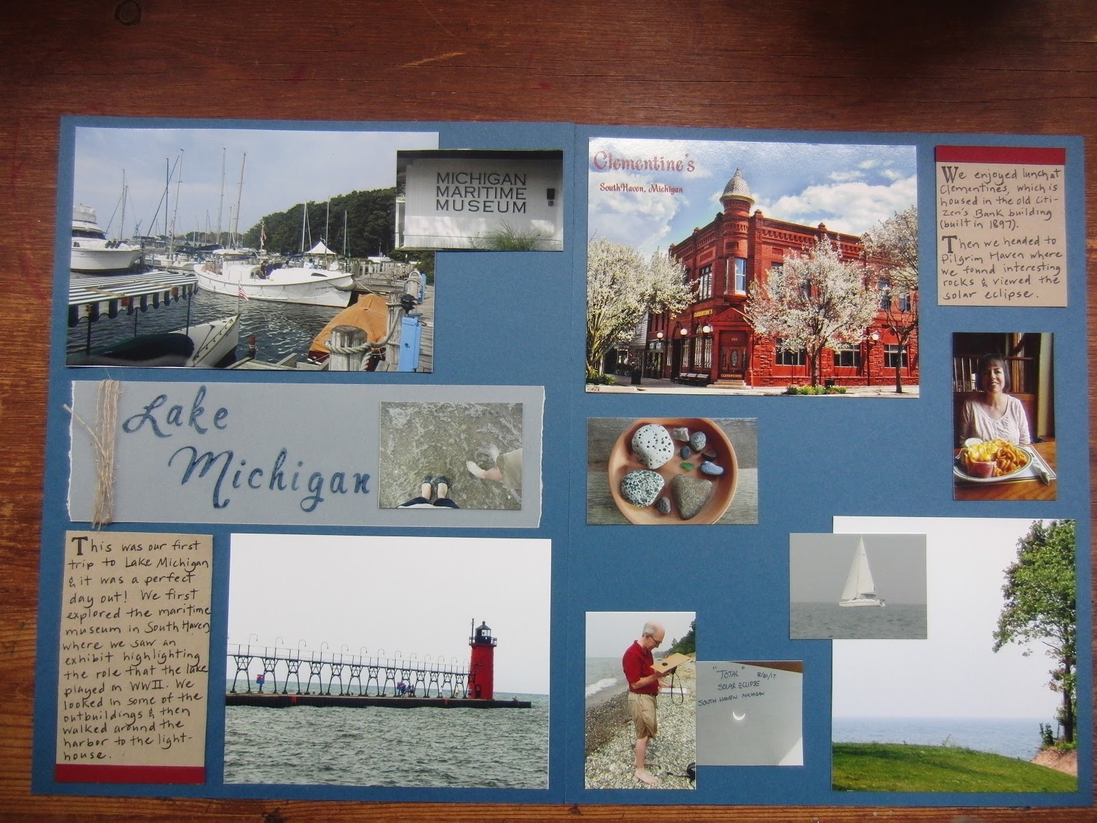 Simple Stamping Tips: Lake Michigan Scrapbook Page