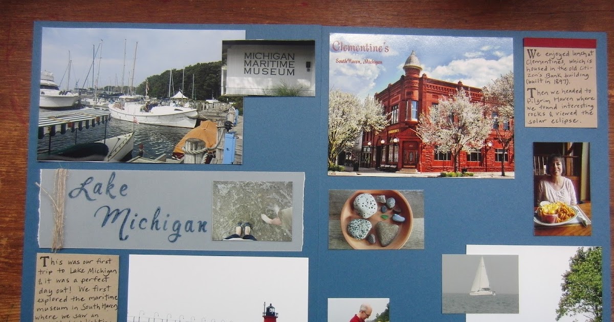 Simple Stamping Tips: Lake Michigan Scrapbook Page