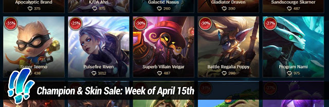 Surrender at 20: Champion & Skin Sale: Week of April 15th