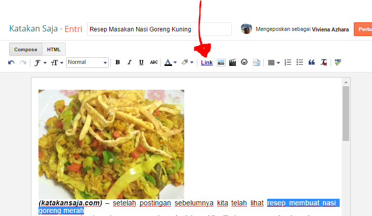 Cara Membuat Link dalam Artikel (klik disini)