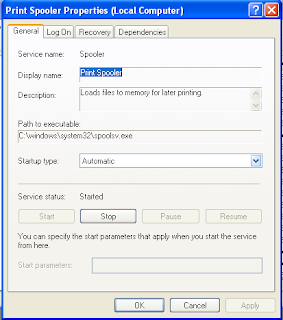 Technicians notes: Restart print spooler via windows service