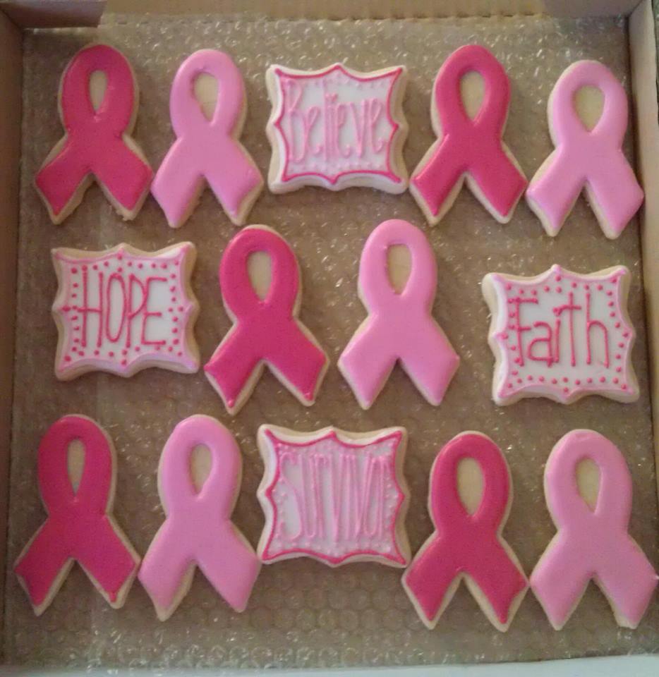 Bee'in Creative With Cookies by Julie : Breast Cancer Awareness cookies!