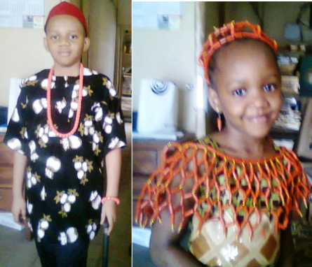 Two Igbo Children in Traditional Igbo Regalia