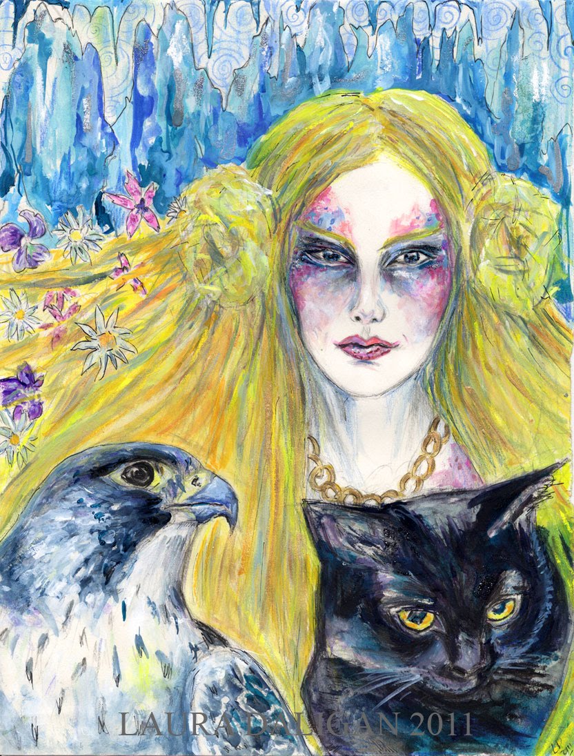 Fire Sidhe: The Channeled Freyja painting for the book launch of 'The ...