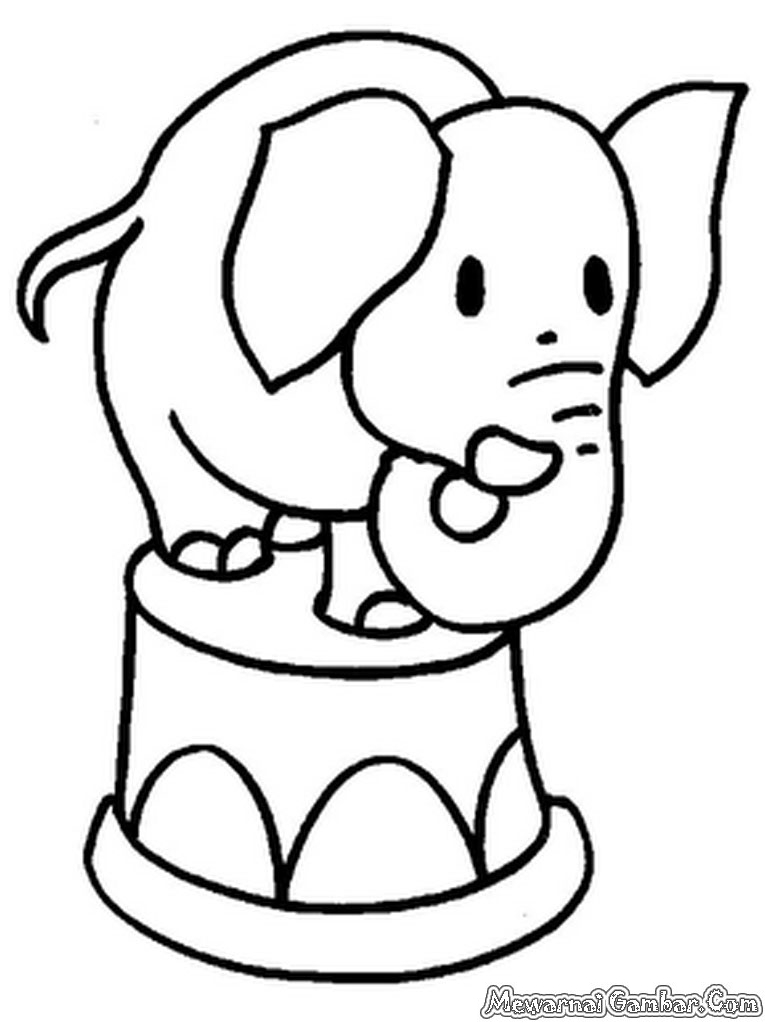 Mewarnai Gambar Gajah | Mewarnai Gambar