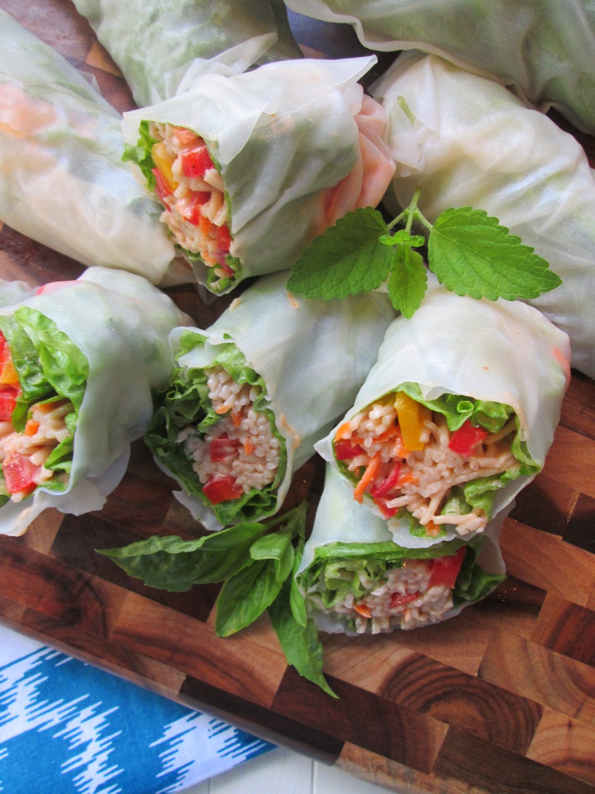 Stirring the Pot: Vegetable Rolls with Chile Yogurt Sauce