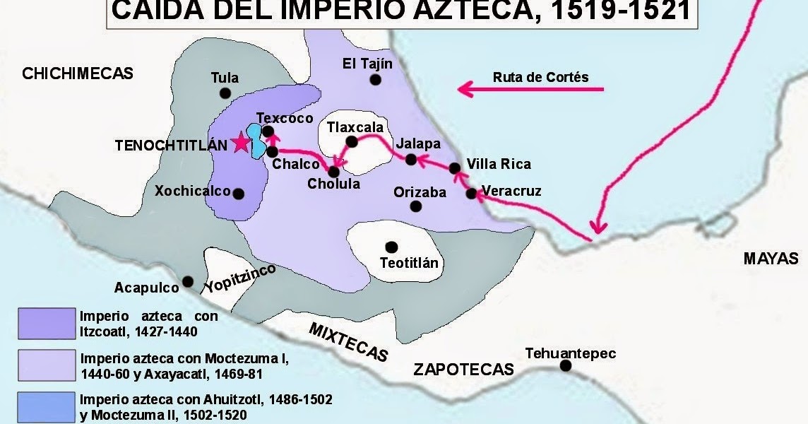 HISTOGEOMAPAS: HERNÁN CORTÉS, LA CAÍDA DEL IMPERIO AZTECA Y EL ...