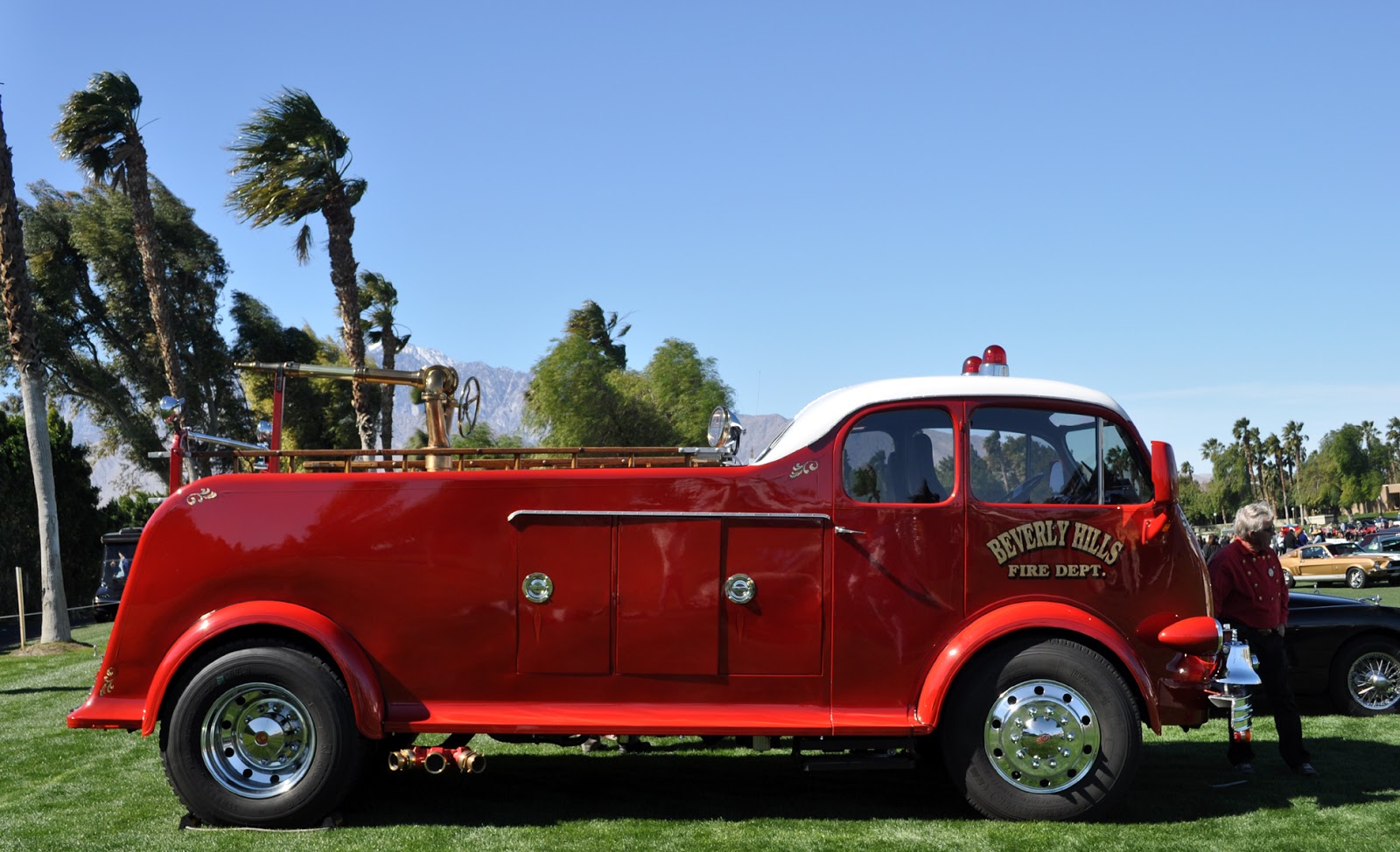 Just A Car Guy: 1940 Beverly Hills Fire Department engine, beautiful ...