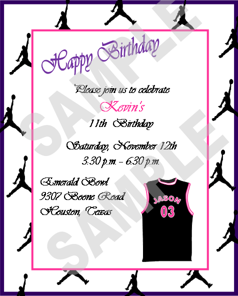 Solutions...Event Design by Kelly: Air Jordan Inspired Birthday Invitations