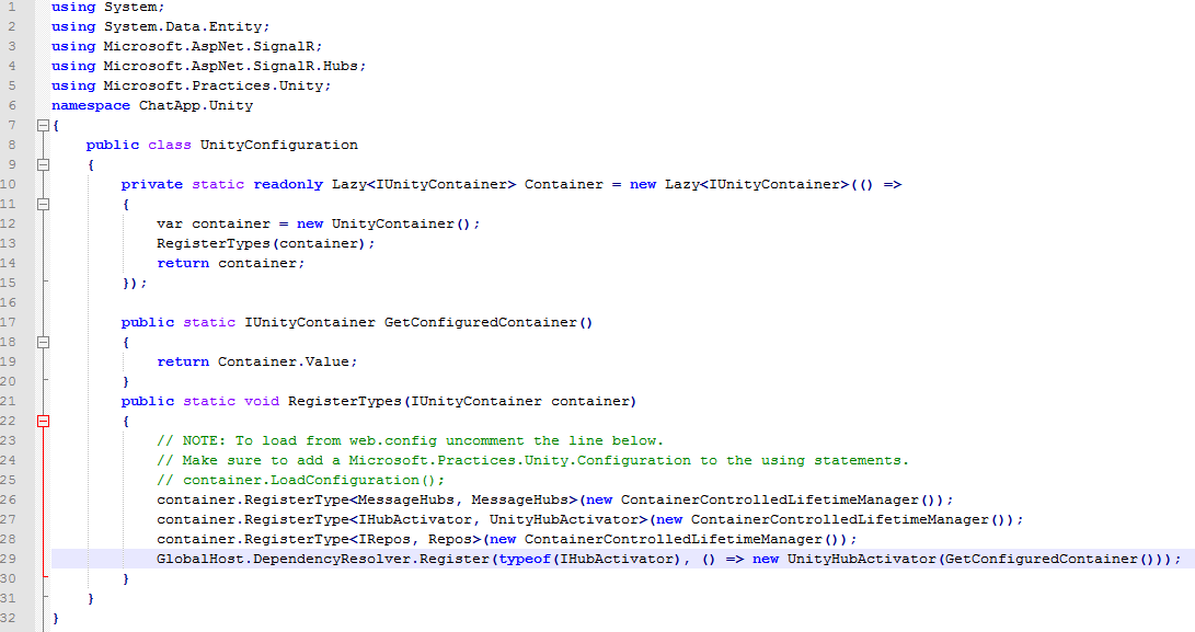 Using SignalR with Unity