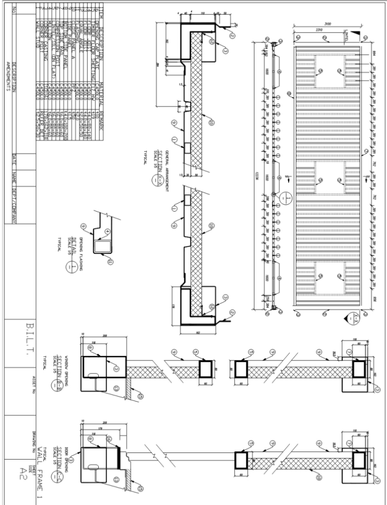 VALBRAND LTD: MODULAR HOUSING - STRUCTURAL DRAWINGS FOR B.I.L.T. AUSTRALIA