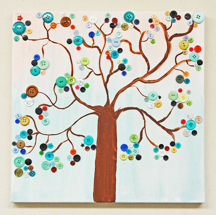 Ben Franklin Crafts and Frame Shop: Button Tree Art