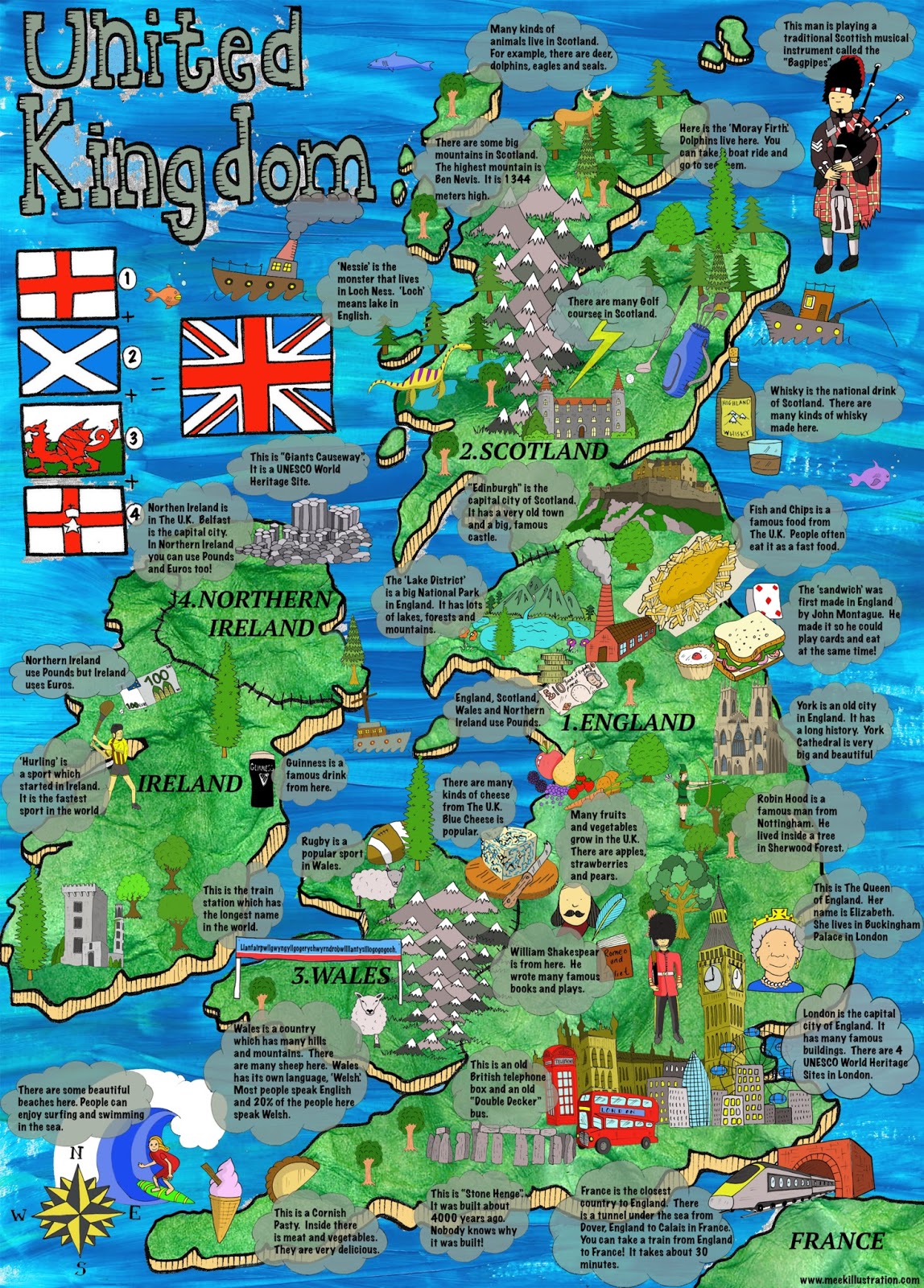 Education Illustration by Michael Christopher Smith: Maps for ESL