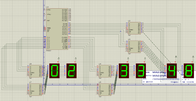 24 hour clock simulation in proteus using assembly language for 8051