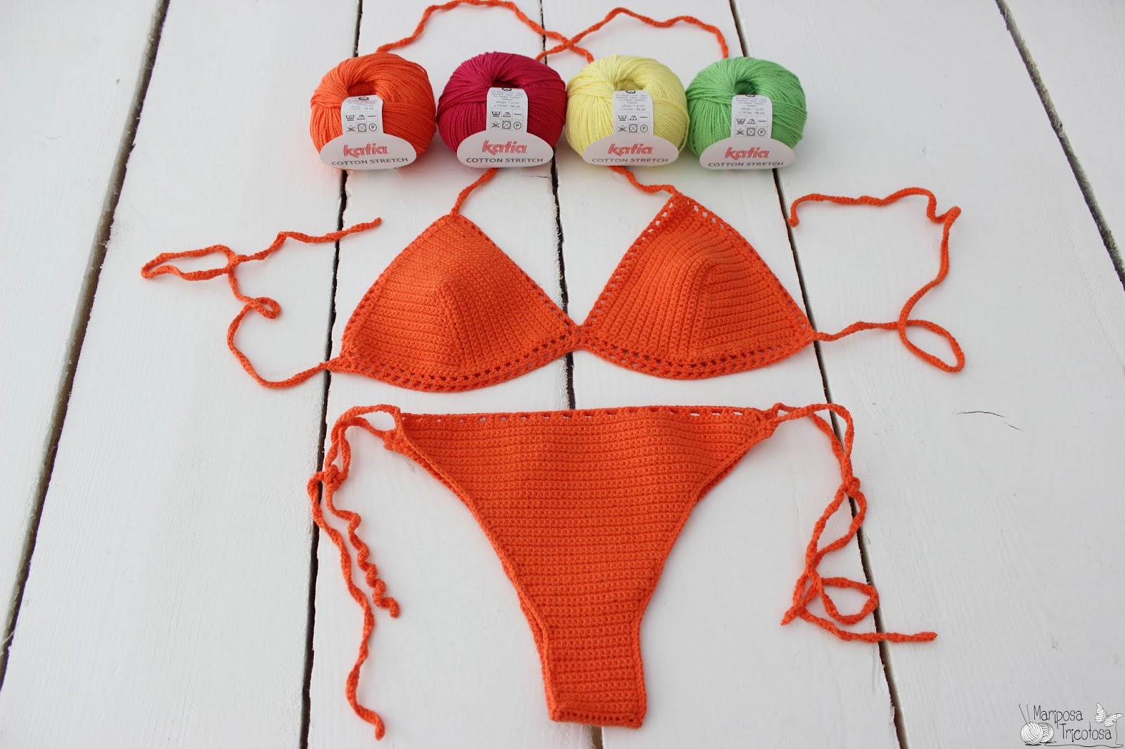 Mariposa Tricotosa Bikini De Ganchillo