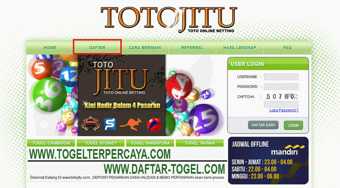 SITUS JUDI TOGEL ONLINE
