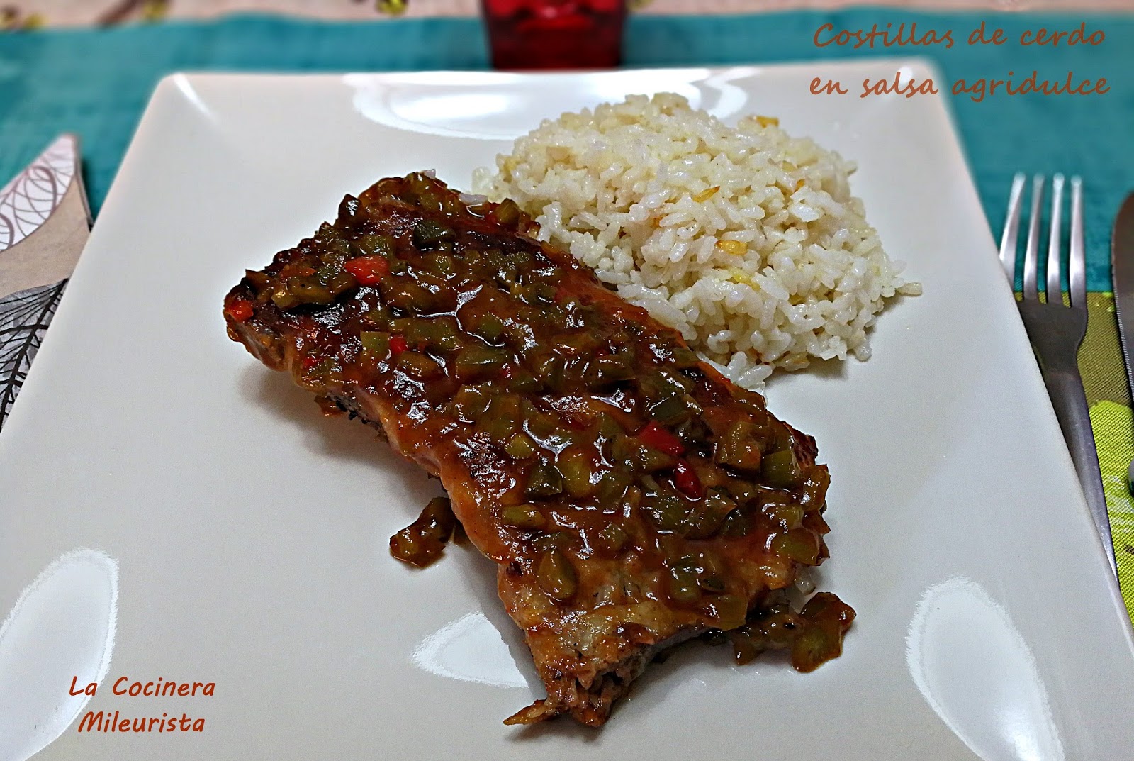 La Cocinera Mileurista: Costillas de cerdo en salsa agridulce