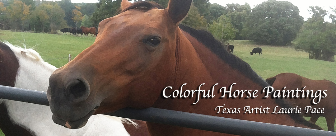 Colorful Abstract Horse Paintings by Texas Artist Laurie Pace: Pony ...