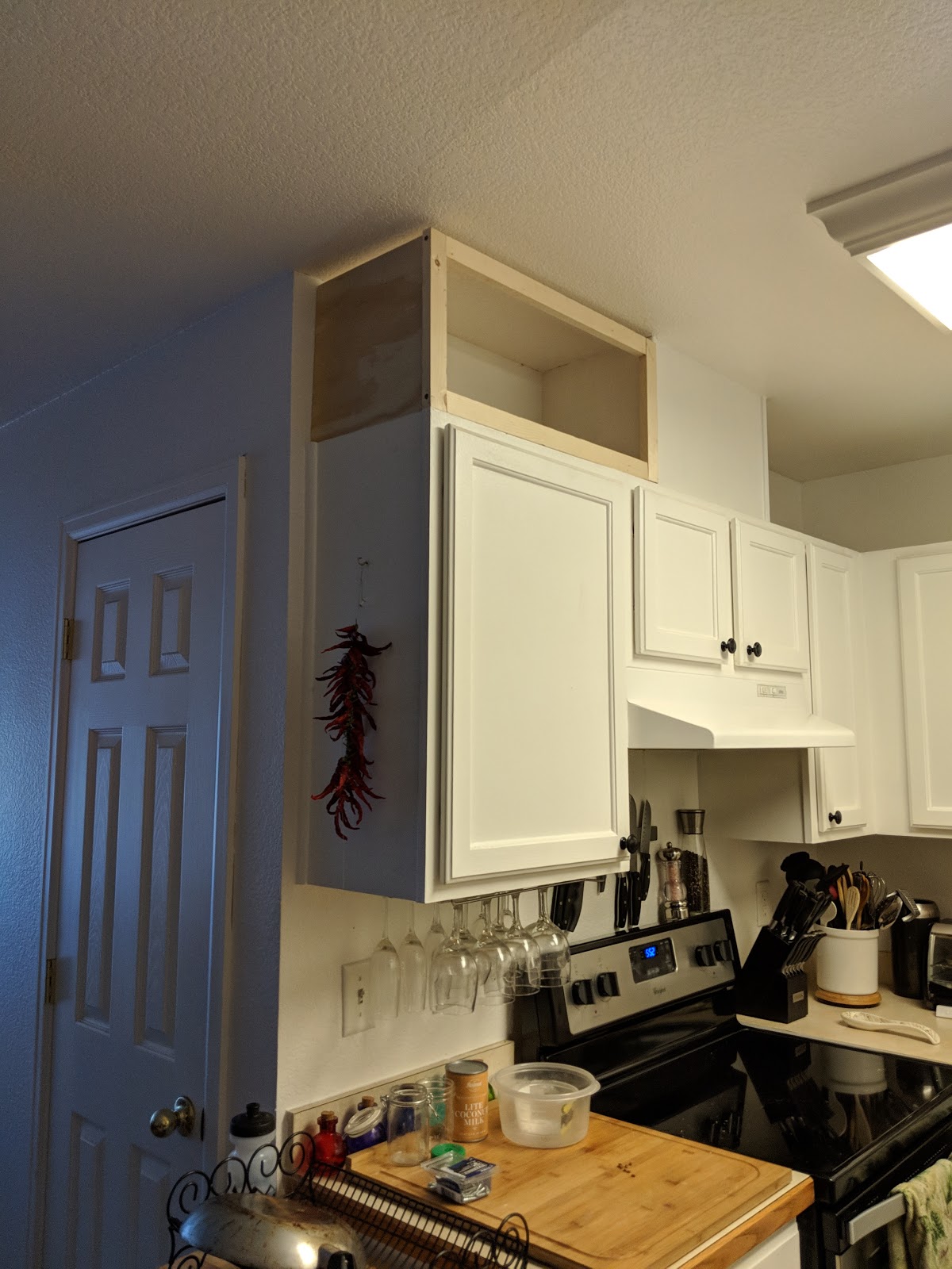 Removable kitchen cabinet build-ups