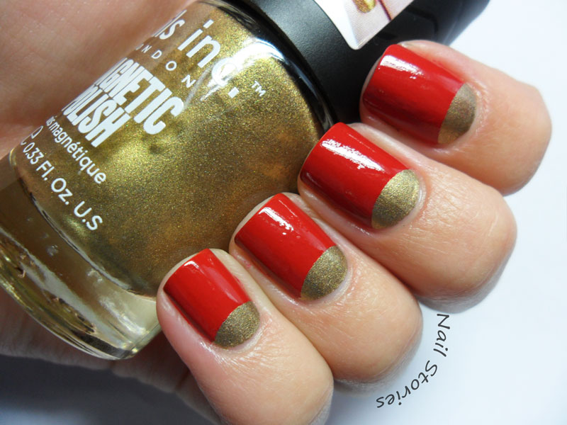 Nail Stories: Red & Gold