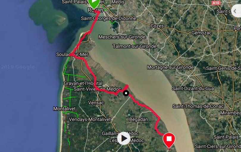 Gironde estuary cycle tour 3/4: Royan > Saint-Seurin-de-Cadourne ...