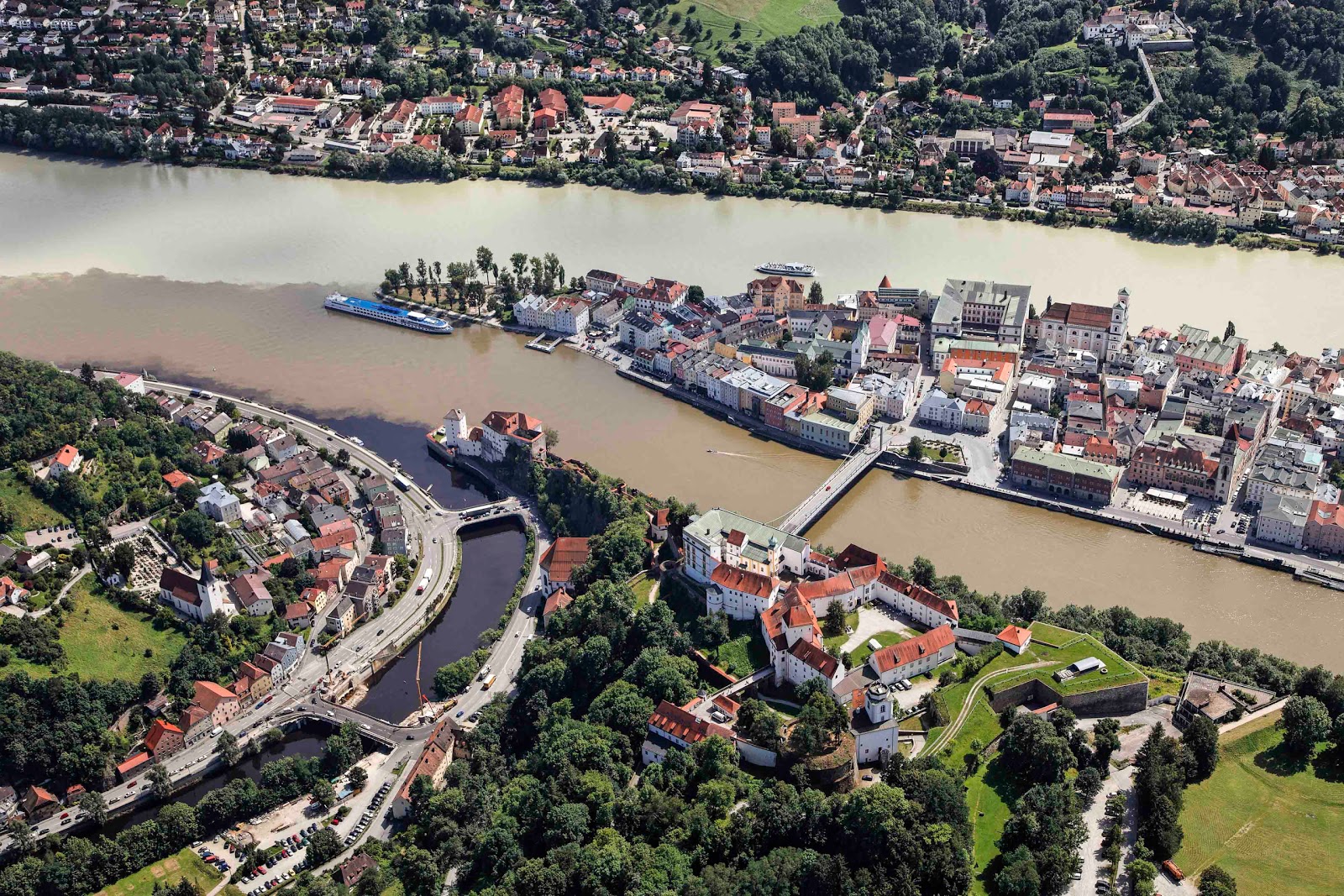 Donauinseln: City of three rivers - Dreiflüssestadt Passau