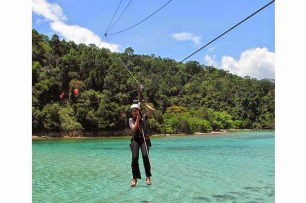 Sabah Own World’s longest zip line flying fox at Tunku Abdul Rahman ...