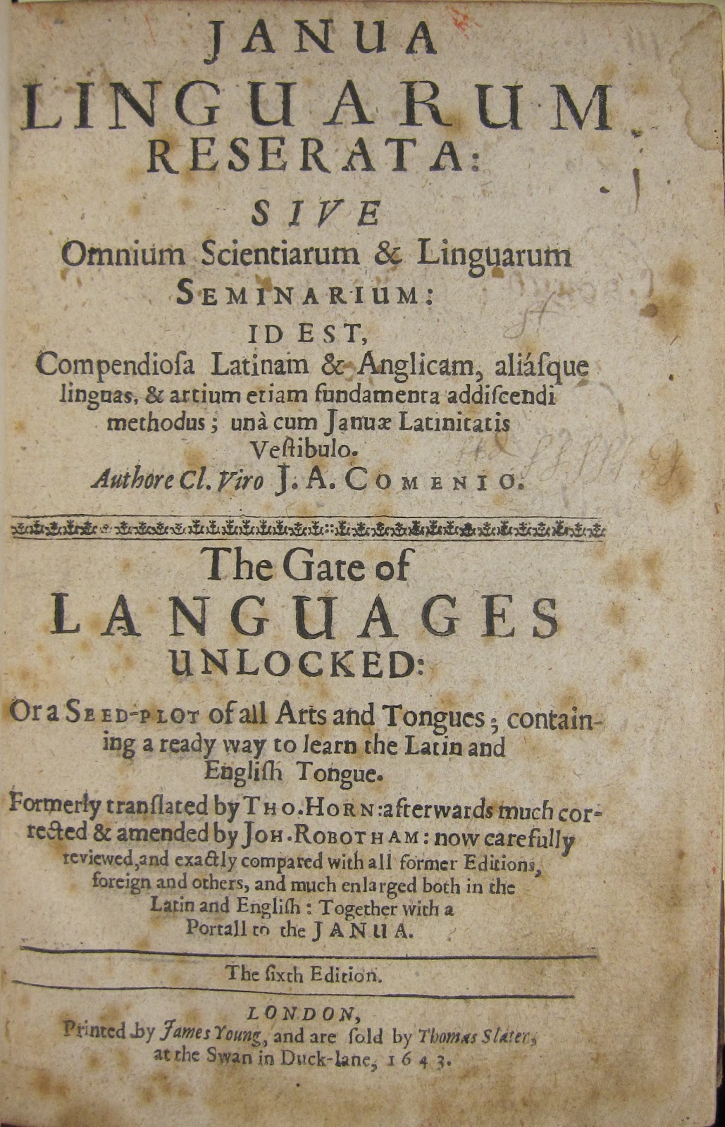 MCRS Rare Books Blog: Annotating a 1643 English-Latin Phrase Book