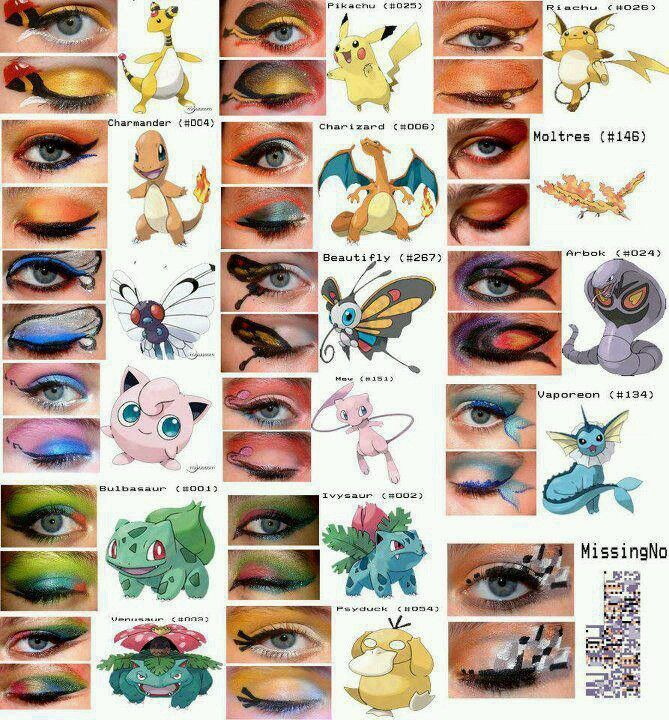 Pokemon Cosplay: Beautiful Pokemon Eyes Makeup Cosplay Tutorial