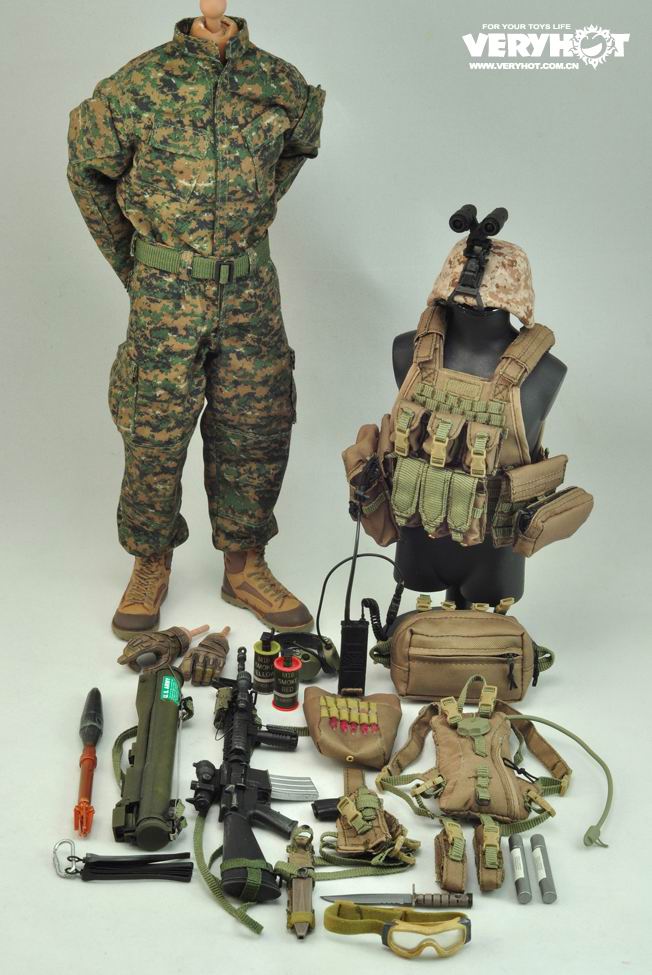 toyhaven: VeryHot: 1/6 scale USMC Rifleman Outfit set for 12-inch ...