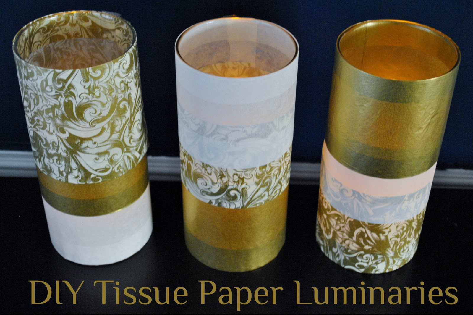 Life With 4 Boys: DIY Tissue Paper Luminaries