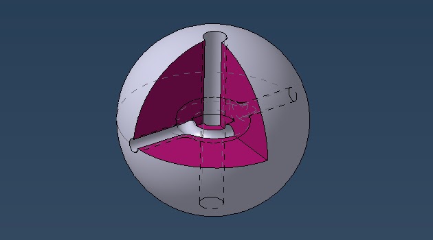 CATIA V5: A hole in a hole in a hole